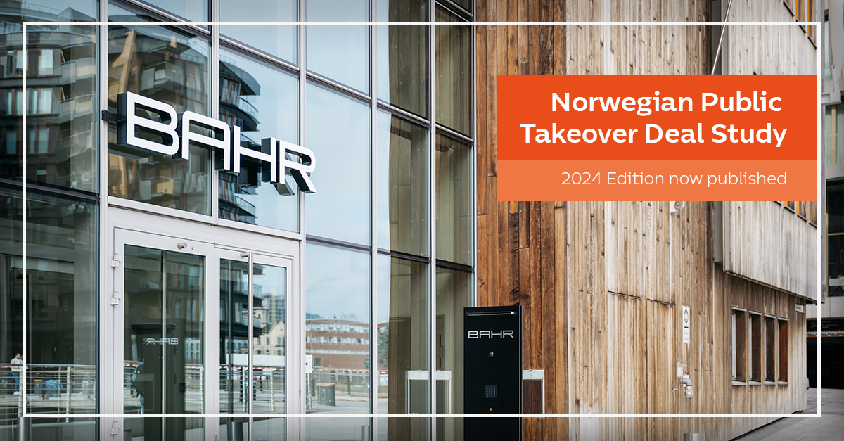 Norwegian Public Takeover Deal Study 2024 edition — Advokatfirmaet BAHR